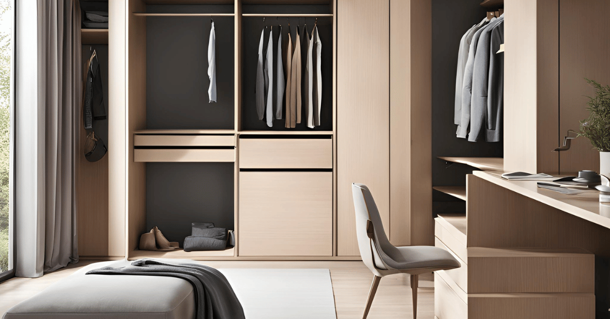Wardrobe With Study Table Design Ideas | Montdor Interior